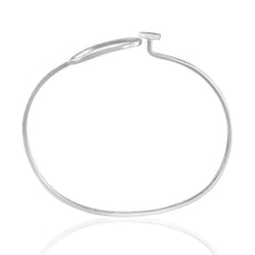 Sterling Silver Flexible Loop Catch Bangle Bracelet – Klaebu
