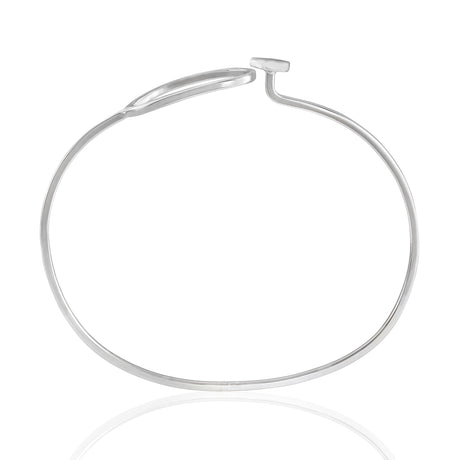 Sterling Silver Flexible Loop Catch Bangle Bracelet – Klaebu