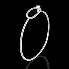 Sterling Silver Flexible Loop Catch Bangle Bracelet – Klaebu